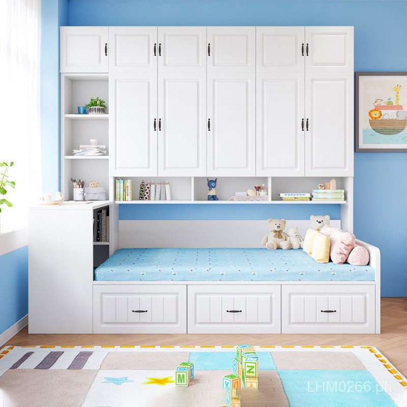 Wardrobe Bed Integrated Solid Wood Bed Small Apartment Wardrobe ...