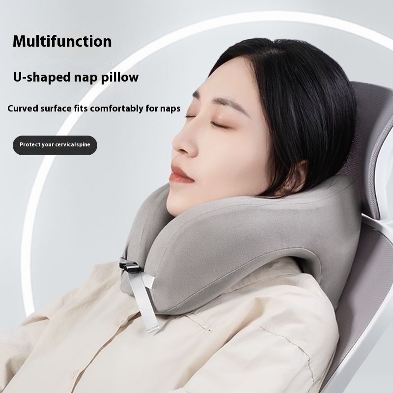 2 in 1 Neck Pillow Travel Memory Foam Nap Neck Pillow For Adult Neck ...