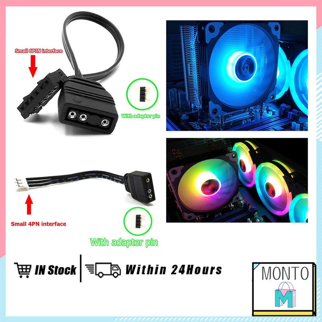 5V 3Pin To 6Pin 4Pin Transfer Adapter Cable 5V Argb Converter Cable For ...