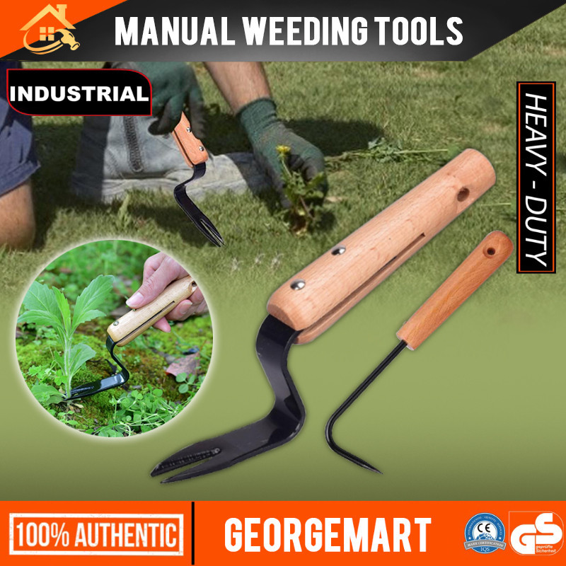 Manual Weeder Tool Root Lifter Digging Puller Long Handle Hand Weeding ...