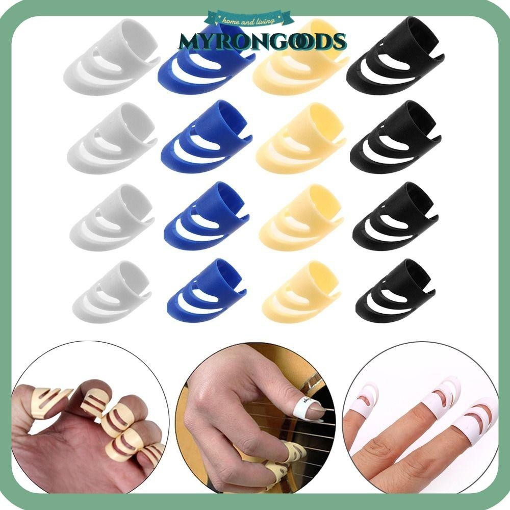 MYRONG 4Pcs/set Finger Picks DIY ALaska Pik For Acoustic Guitar Finger ...