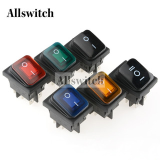 KCD2 Waterproof Rocker Switch 28.5x38mm ON-OFF ON-OFF-ON Push Butoon ...