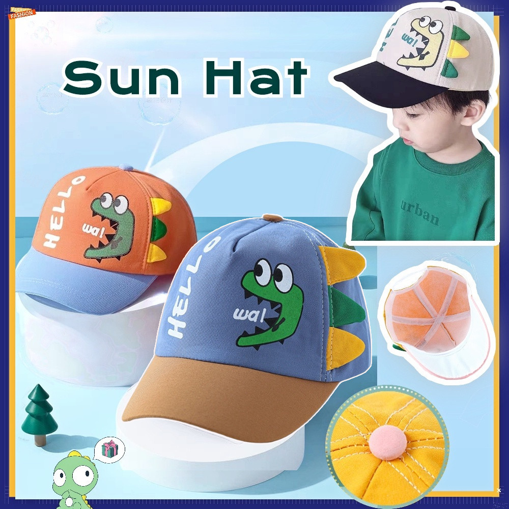 Cartoon Dinosaur Cap Kids Cartoon Dinosaur Print Hats Cute Breathable ...
