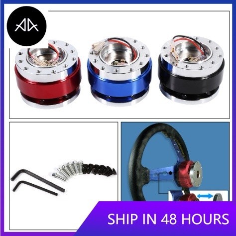 Car Racing Steering Wheel 6 Hole Aluminum Car Quick Release Steering ...