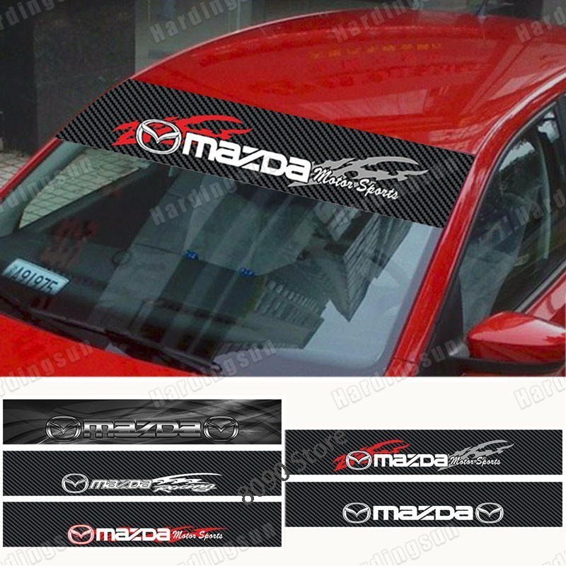 130x21cm Modified Vinyl Car Front Windshield Reflective Sticker Sun ...