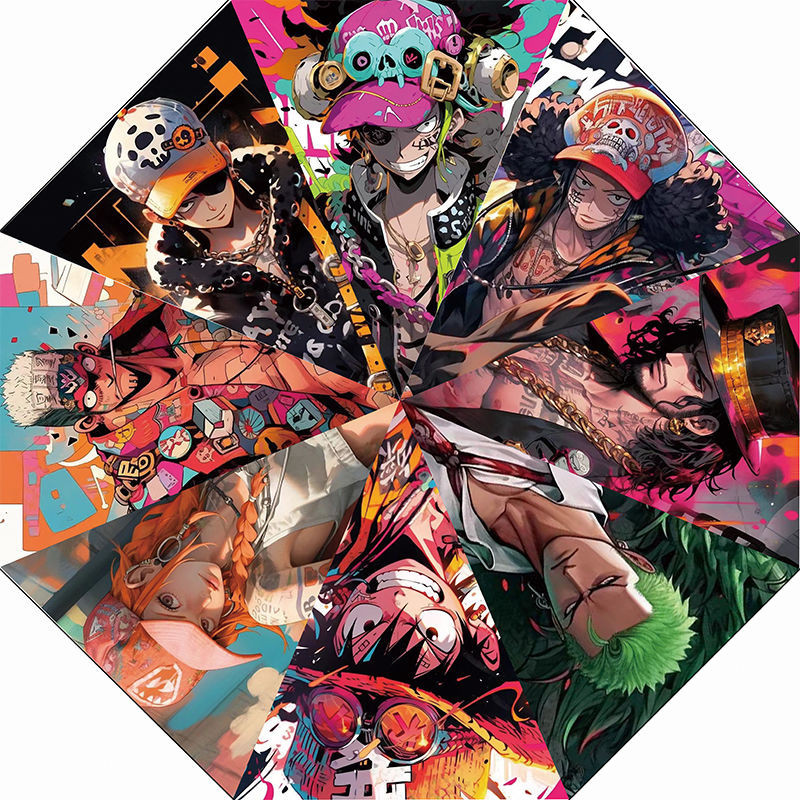 One Piece Anime Zoro Luffy Rain or Rain Dual-use Umbrella Rib Bold ...