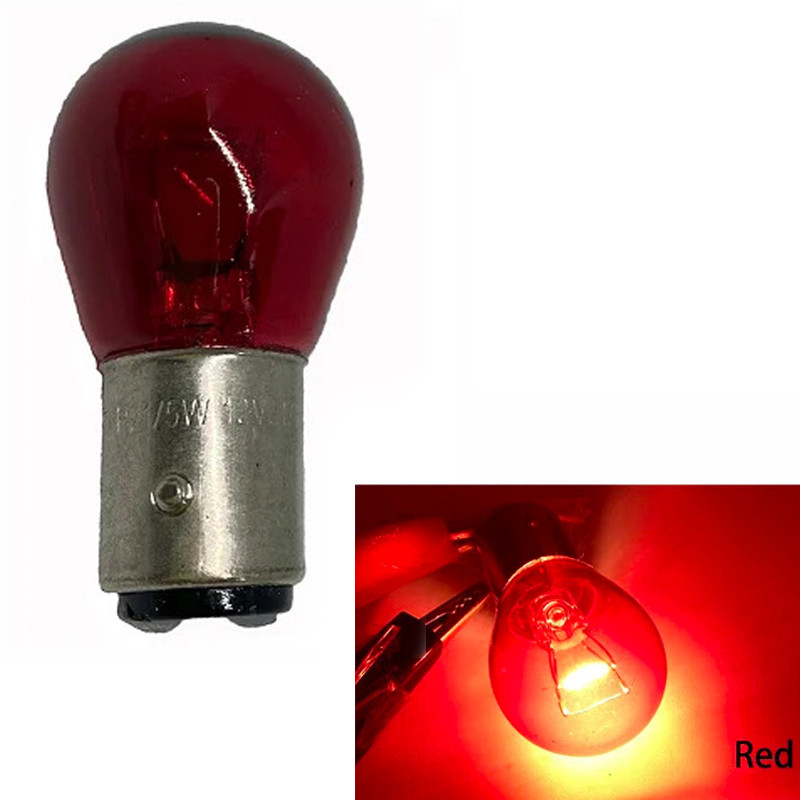 Motorcycle Tail Lamp Stop Light Indicator Bulb Retro Amber Red Glass DC ...