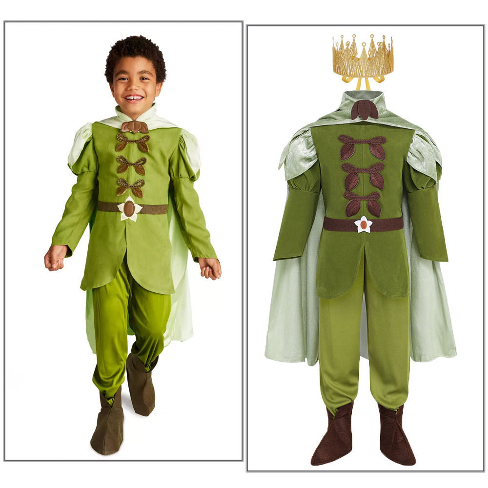 Boys Frog Prince Cosplay Costume Peter Pan Green Setting Children ...