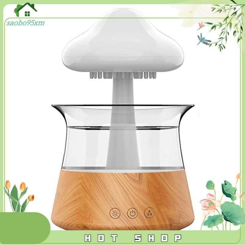 [saobo95xm]1Set Mushroom Air Humidifier Rain Cloud Night Light Smell ...