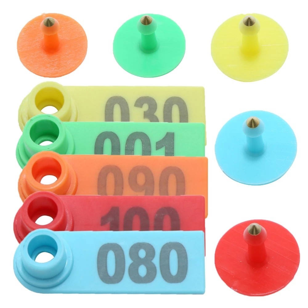 100Pcs Tag for Animals Sheep Ear Tag Goat Tag Marker Earrings Numbering ...