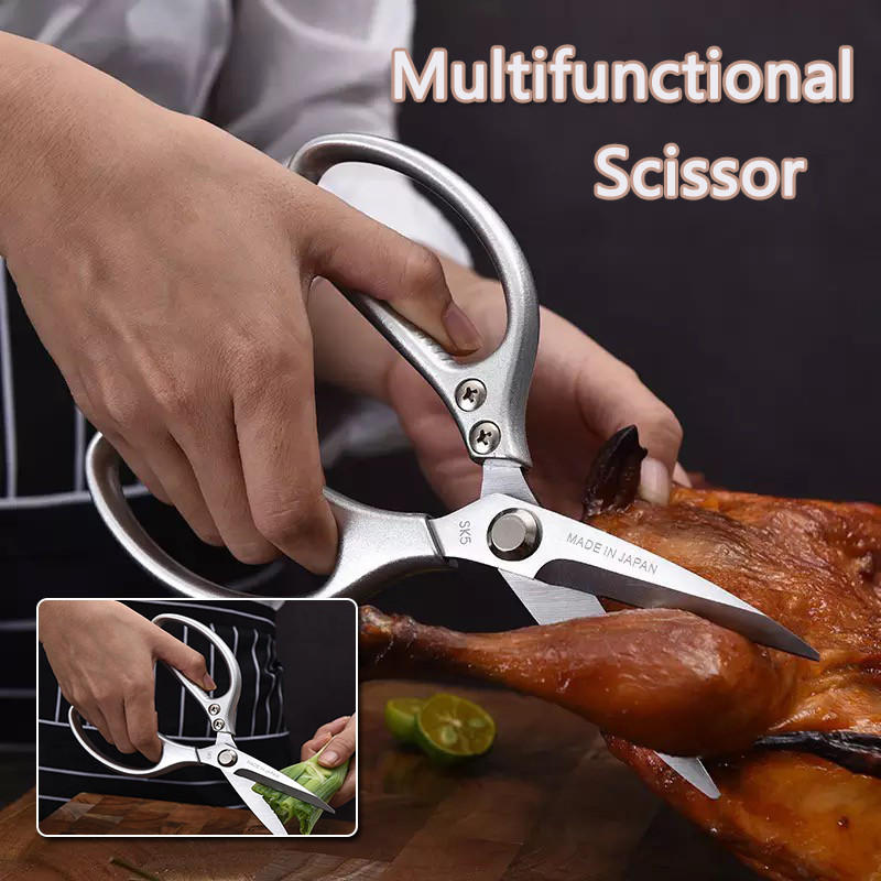 Multifunction Stainless Steel Kitchen Scissors Cutter Bone Scissors ...