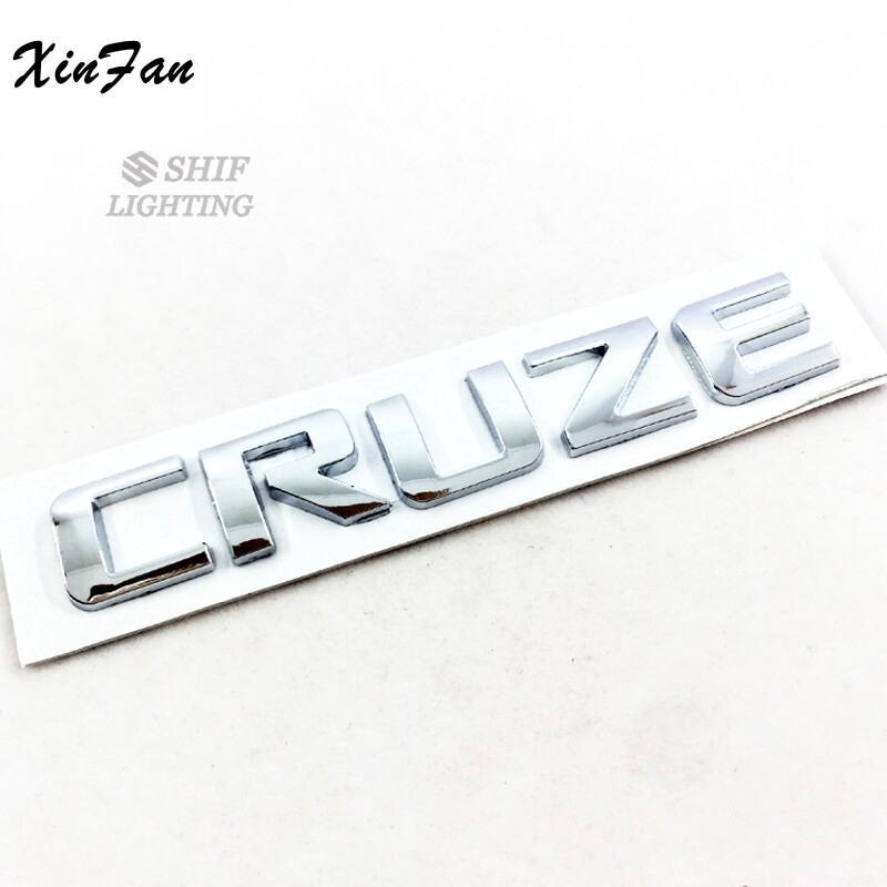 XINFAN 1 x ABS Chrome CRUZE Logo Letter Car Auto Side Rear Trunk Emblem ...