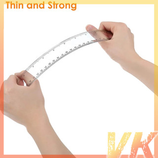 VK 30CM Clear Plastic Ruler 12Inch Standard Rulers Straight Ruler ...