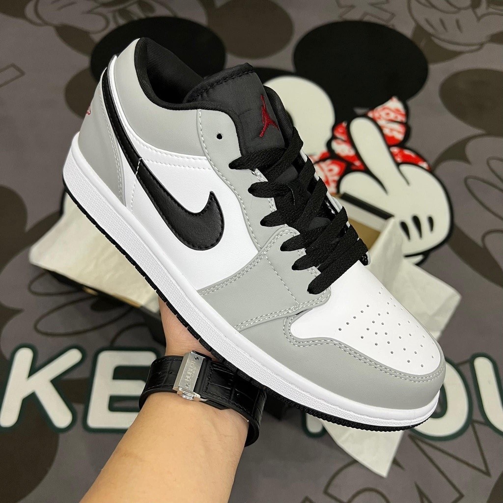 Smoke gray low-cut_Jordan sneakers, beautiful gray Jordan 1 shoes for ...