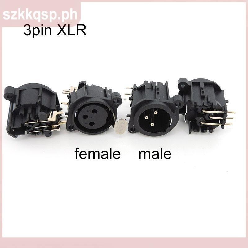 3Pin XLR Male Female Audio Panel Mount Chassis Connector 3 Poles XLR ...