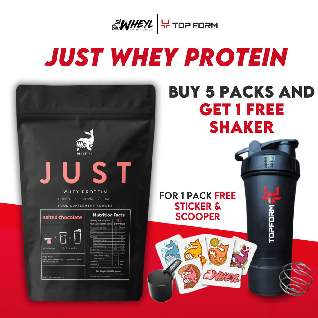 JUST Whey Protein, with Stickers Scoopers Shaker, by Wheyl Nutrition ...