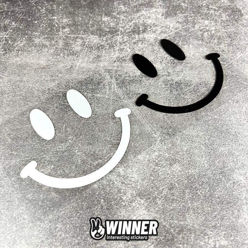 Sglink win Car Sticker Funny Cute Eyes Smiley Face Motorcycle Headlight ...