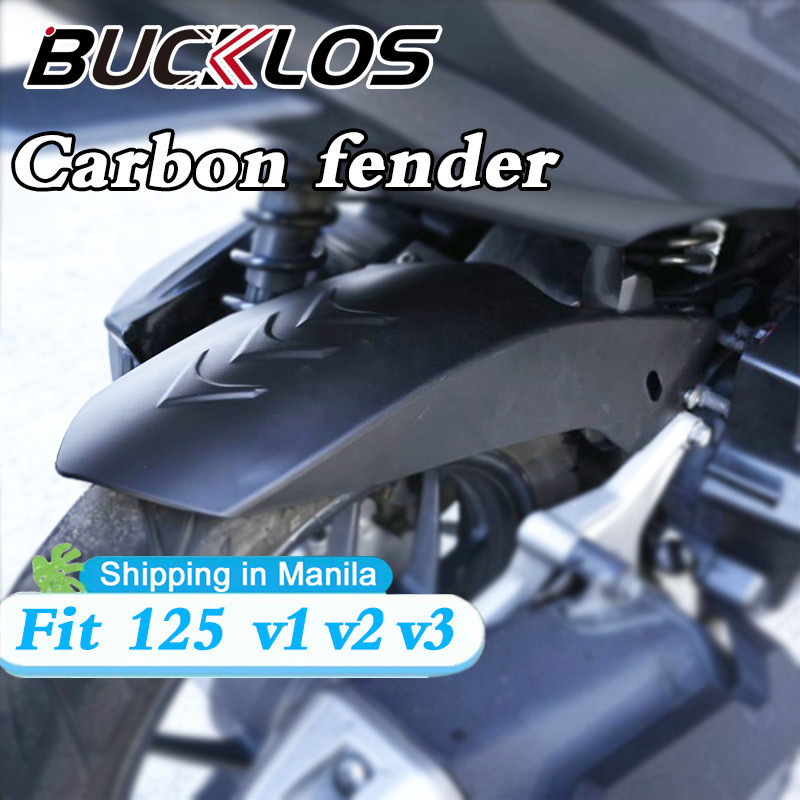 BUCKLOS Motorcycle Splash Guard Carbon Rear Tire Hugger for Honda 125 ...