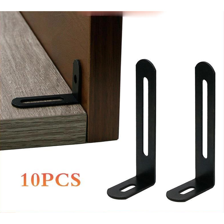 10pcs L Shape Bracket Corner Brace Stainless Steel Right Angle Bracket
