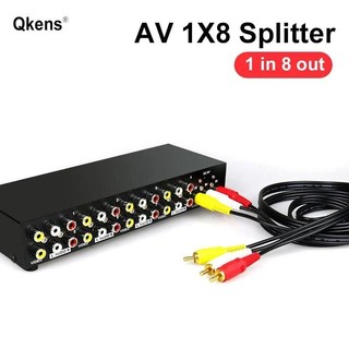 AV 1x8 Splitter 1 in 8 Out Display Screen Audio Video Splitter Vs 8x1 ...