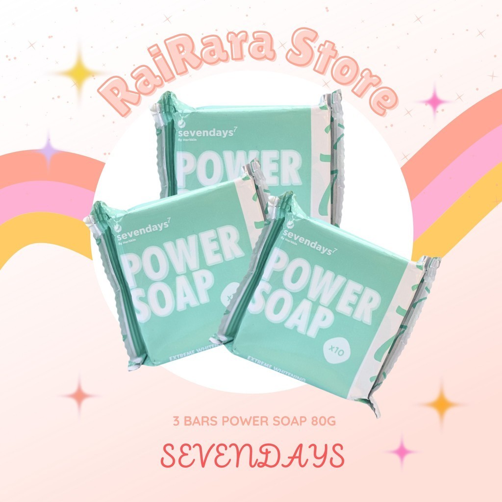 SEVENDAYS Power Soap - 3 BARS 80g | Shopee Philippines