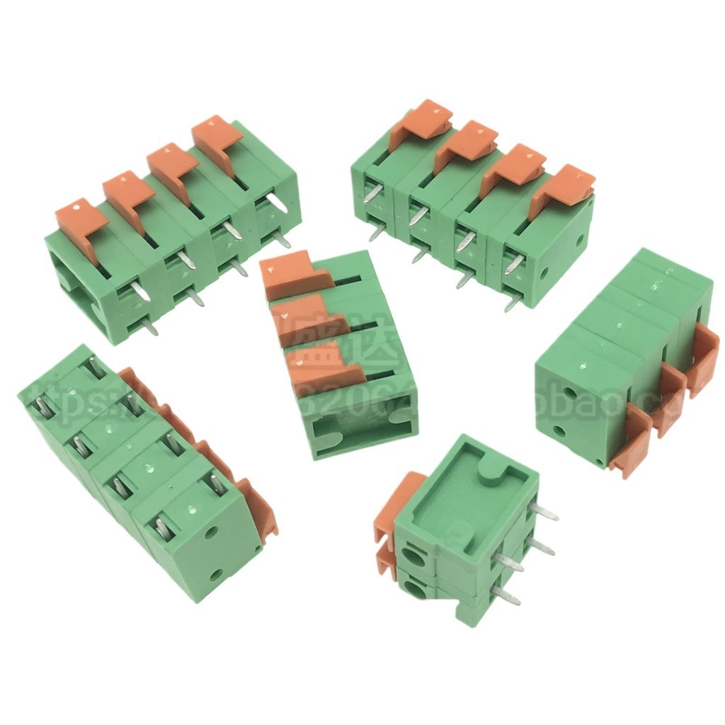 5pcs/lot Spring Type Terminal Block DG142V/142R-7.62mm Pitch Double Row ...