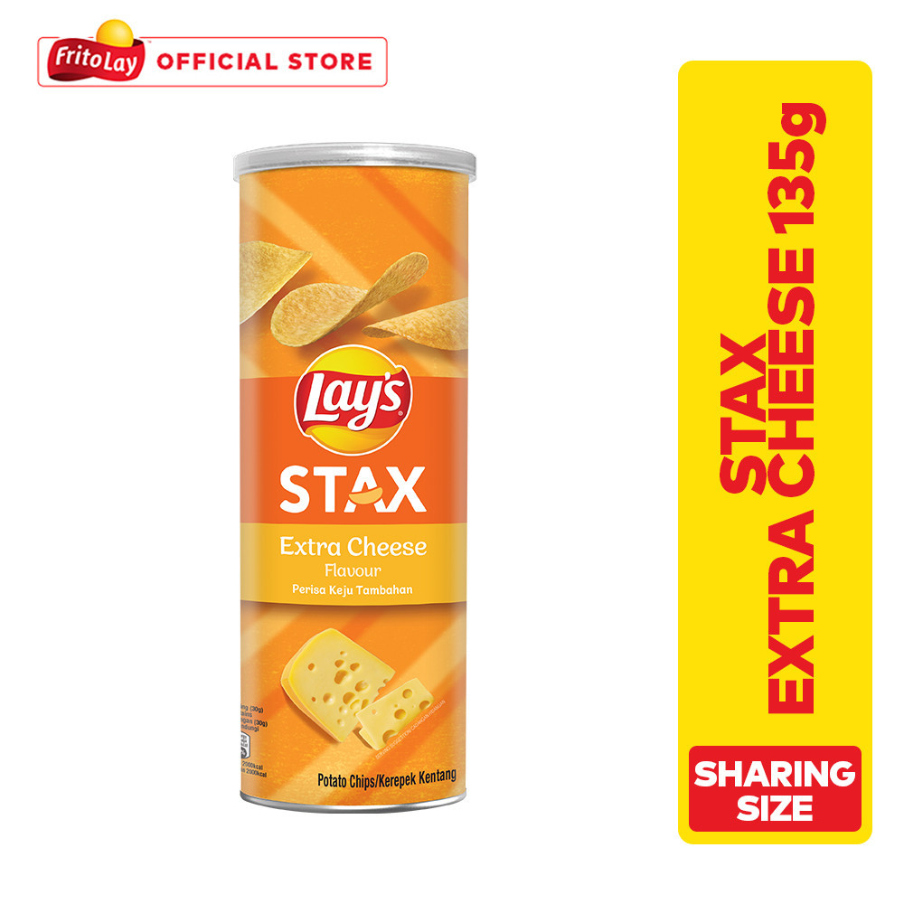 Lay's Stax Extra Cheese Potato Crisps 135g | Shopee Philippines