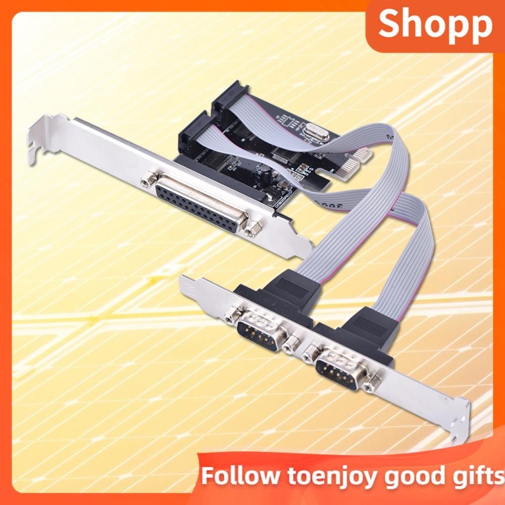 Shopp PCI-E to 2-Port Expansion Card DB25 Parallel LPT Port Adapter and Serial DB9 RS232 with 1 ...