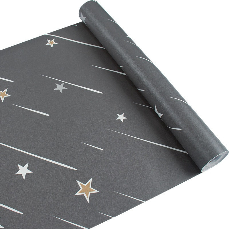 Dark Gray Shooting Star Wall Wallpaper 8m to 9m x 45cm | Shopee Philippines