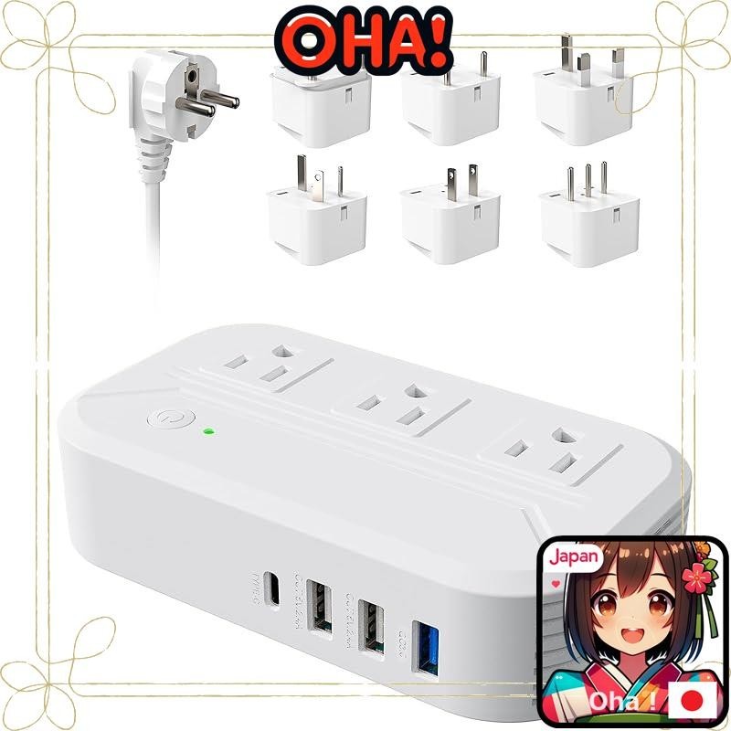 2300W Portable Transformer with USB Power Tap, converts 220V to 110V ...