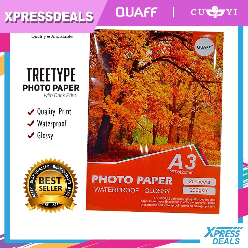 A3 Size Quaff Glossy Photo Paper 230gsm Paper | XPD | Shopee Philippines
