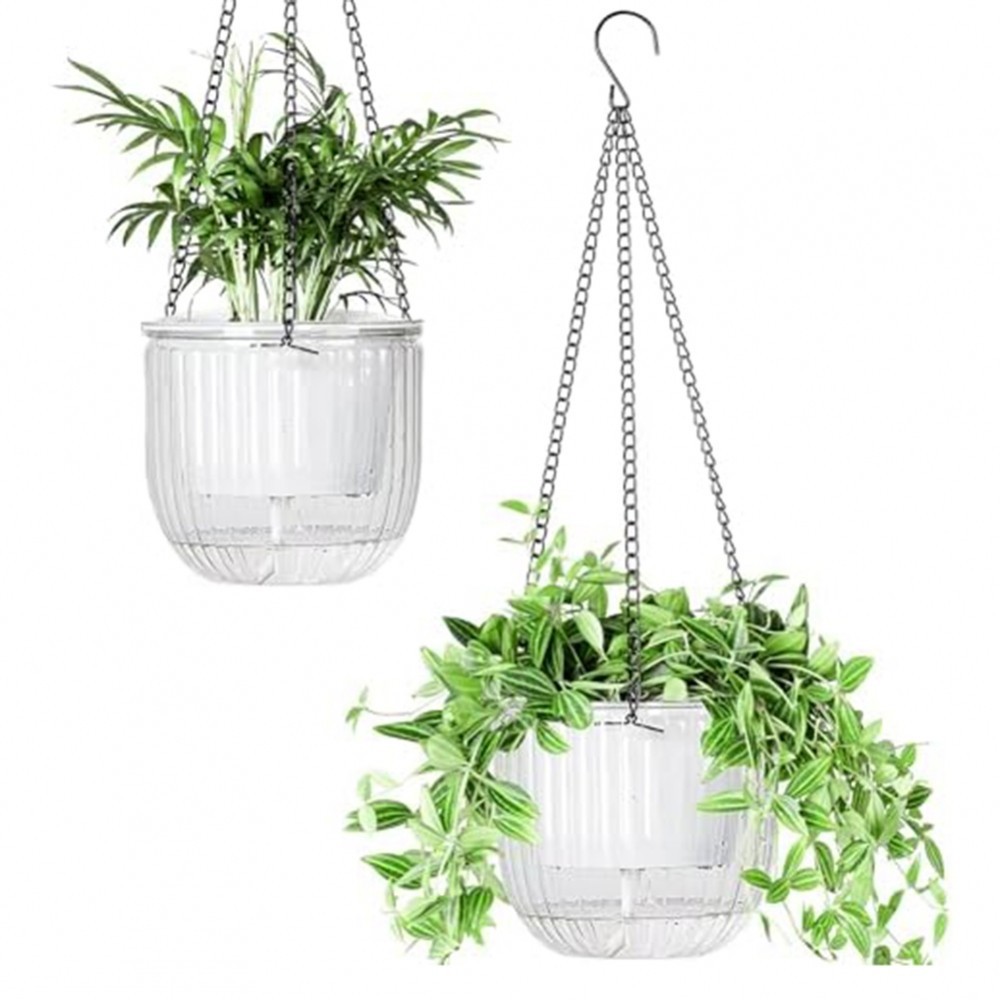 Hanging Plant Pot with Self Watering Feature and Air Circulation for ...