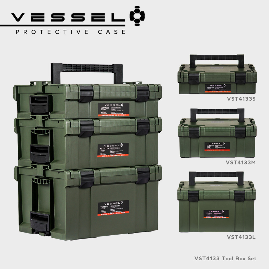 VESSEL VST4133S Small Hard Case Tool Box For Hardware Tools and ...
