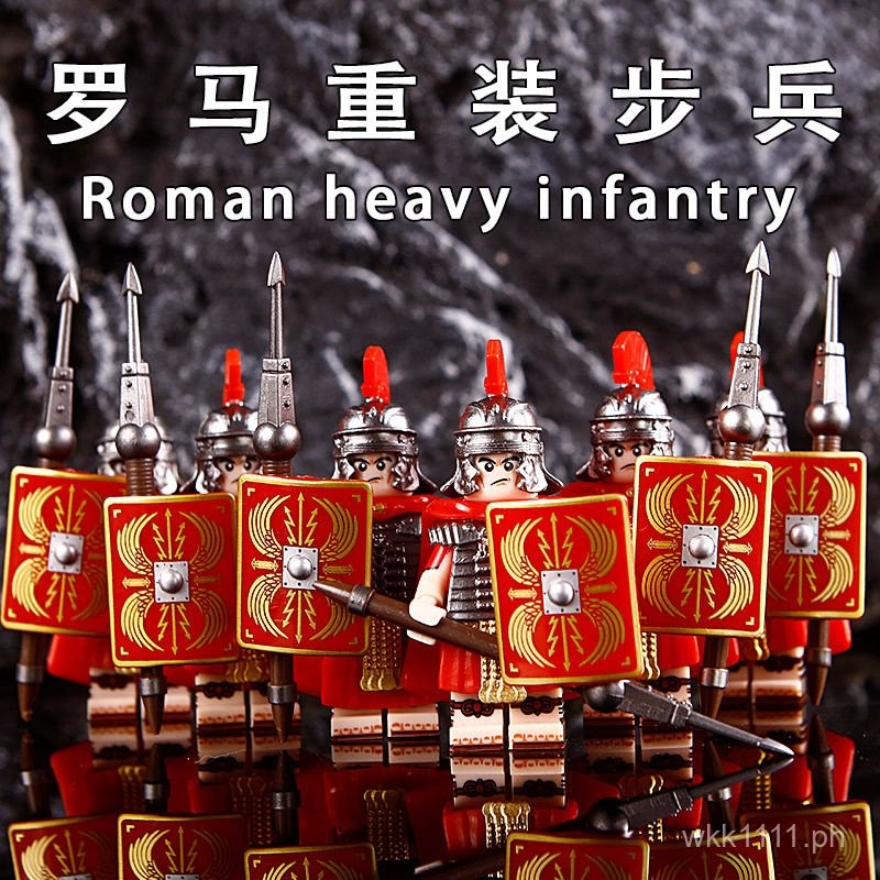 Ancient Roman Soldier Medieval Knight Centurion Building Block Figures ...