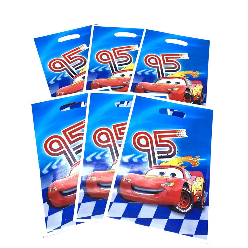 10/20/30pcs/Lot Disney Cars Plastic Candy Loot Bag Handle Gift Bag For ...