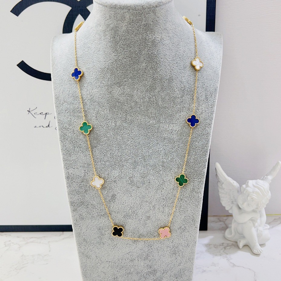 Titanium Steel Gold Double-Sided Necklace for Women/Clavicle Chain ...