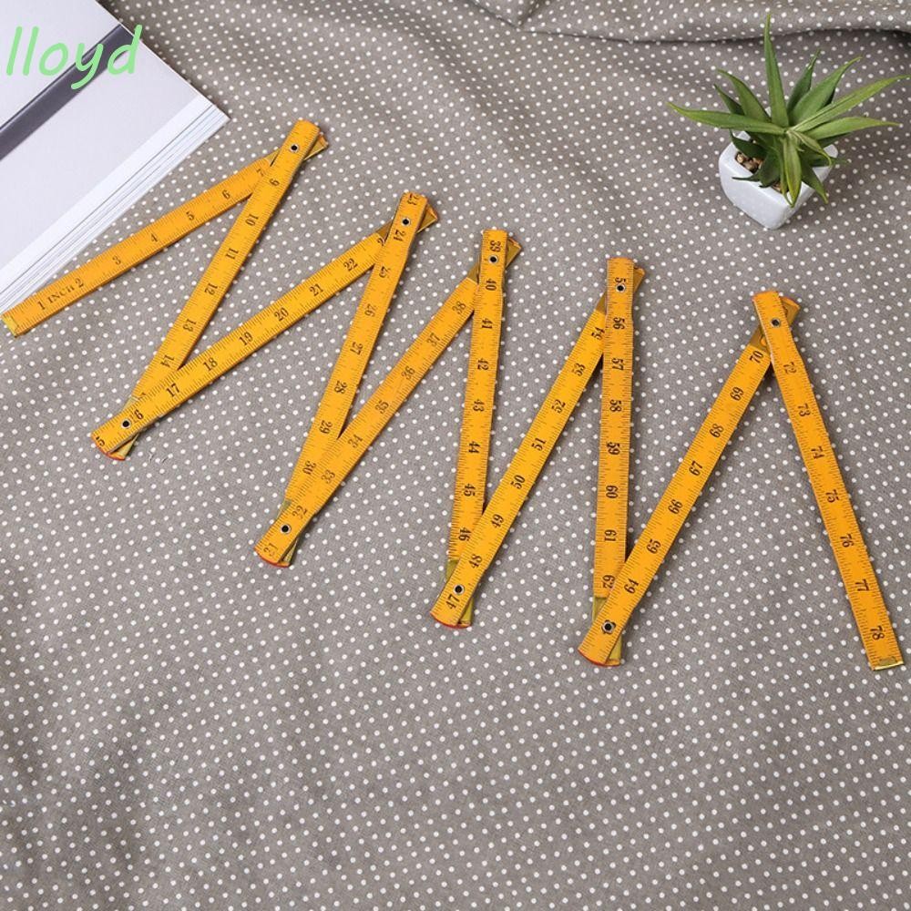 LLOYD1 1M 2M Folding Wooden Ruler, Double Sided Scale DIY Craft Inch ...