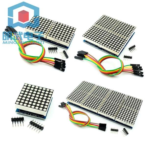 1/2/4/8-bit MAX7219 Dot Matrix Module Control Module Microcontroller Control Driver LED Display ...