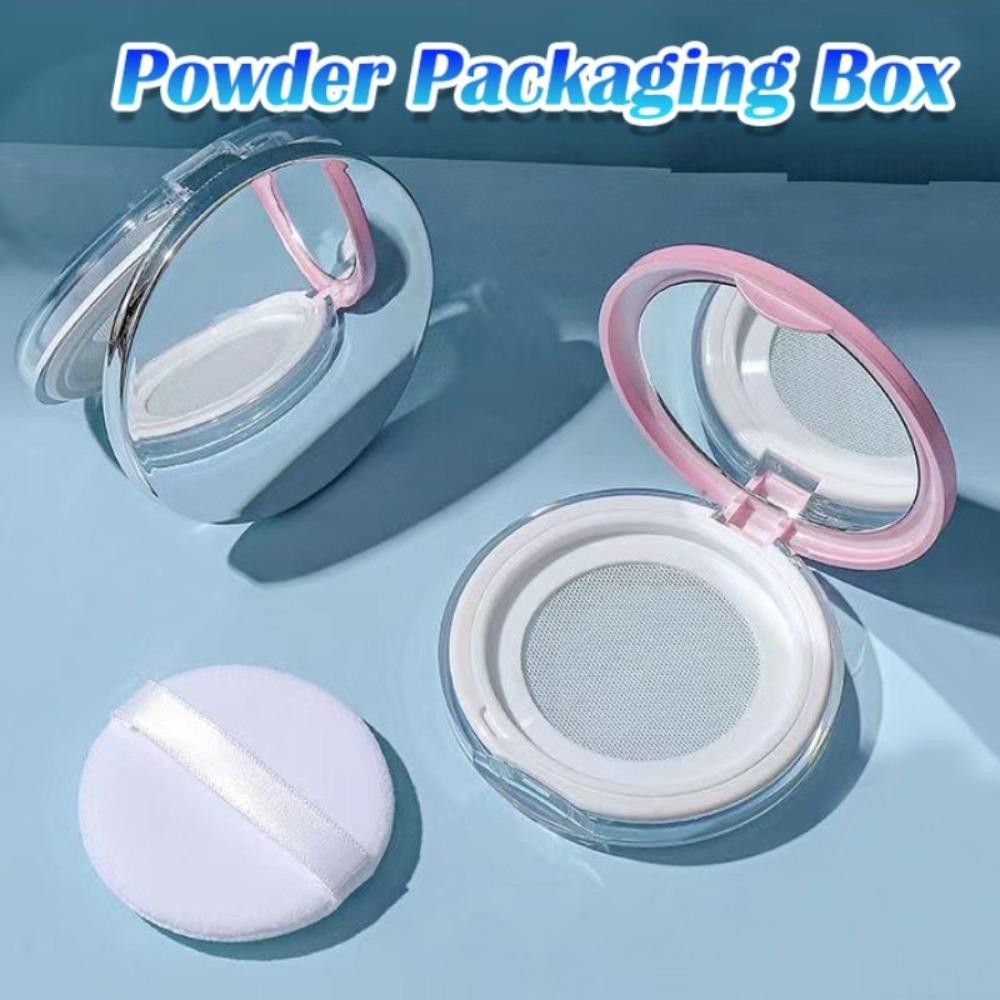 Elegant Loose Powder Compact Container with Velvet Powder puff and ...