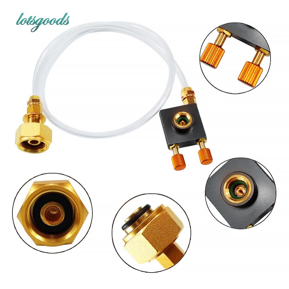 Camping Stove Adapter with Pressure Relief Valve Gas Flat Cylinder Tank ...