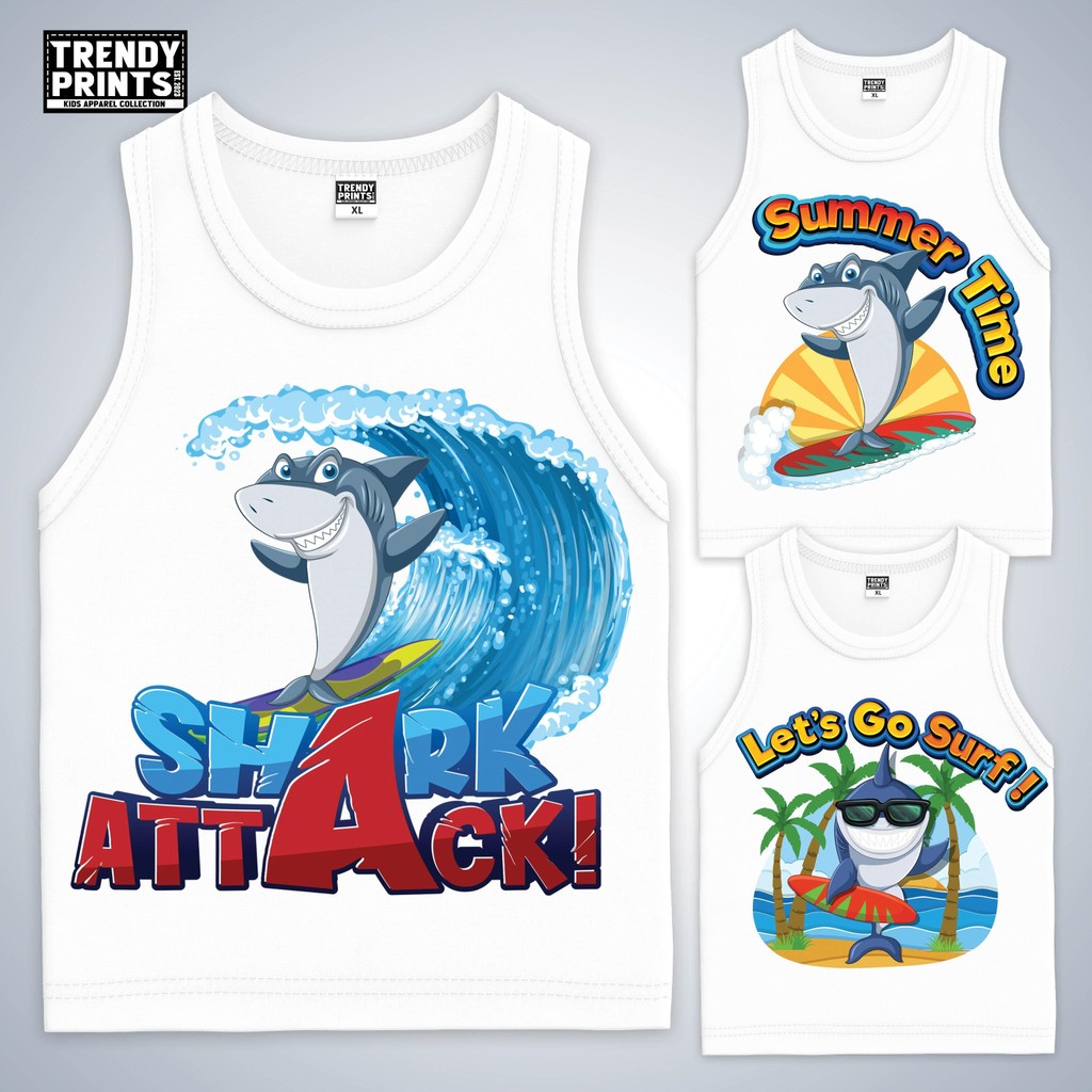 KidsTrendy SUMMER BEACH ANIMALS Kids Sando for Boys and Girls 1-12 Years Cotton Spandex Print ...