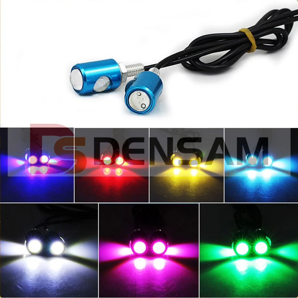 MOTORCYCLE MINI LED SIGNAL LIGHT EAGLE EYE LICENSE LIGHT PARK LIGHT ...