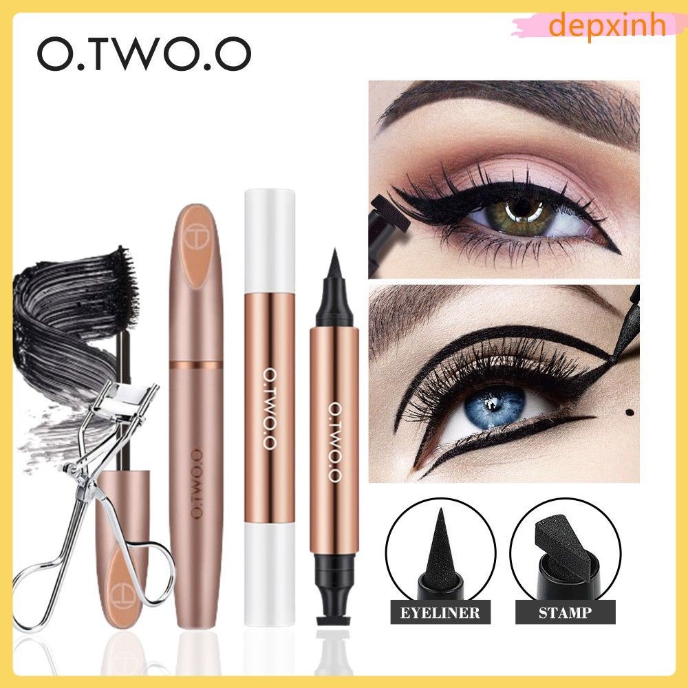 in stock O.two.o Makeup Set 3d Silk Fiber Mascara+eyeliner Stamp Black ...