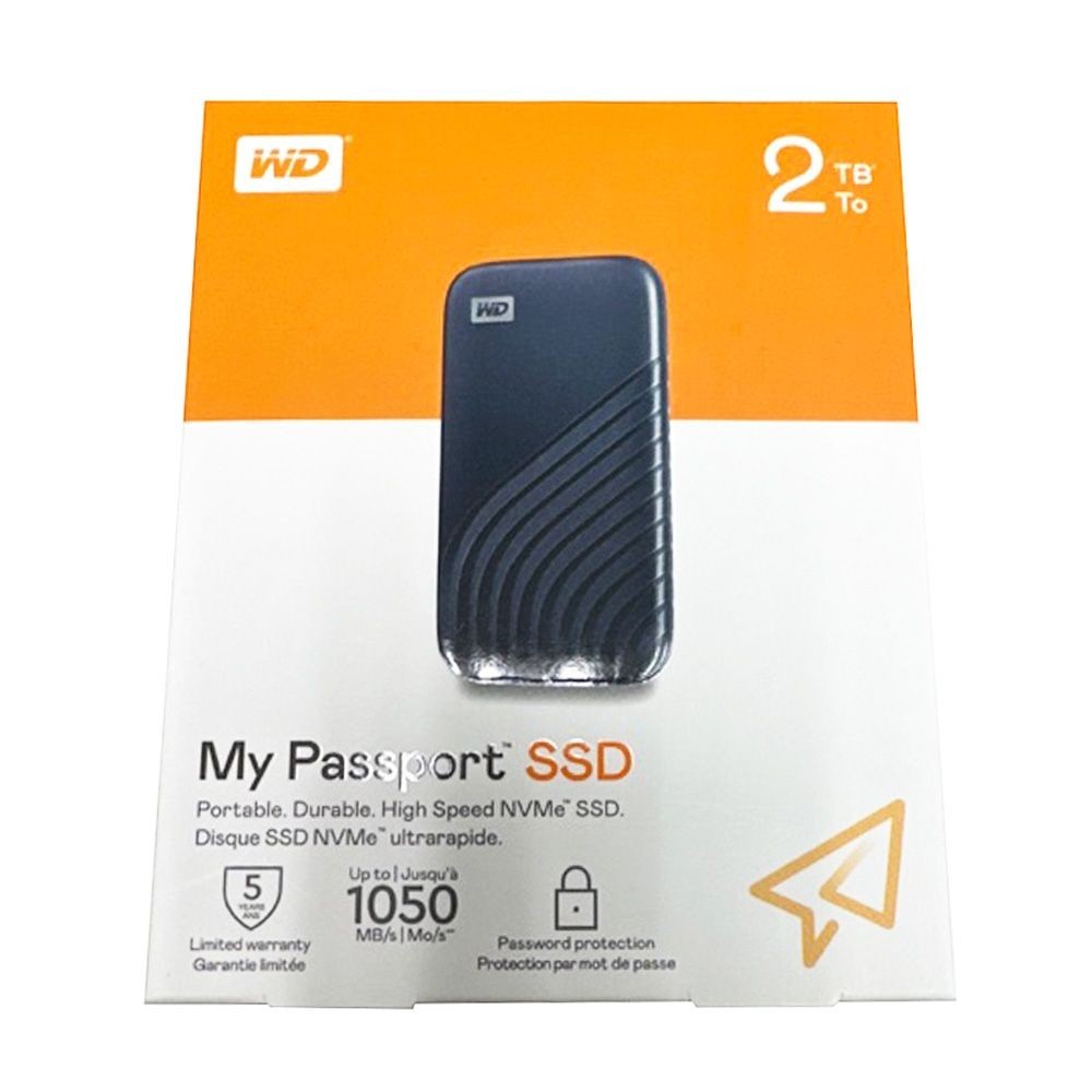 WD 2TB My Passport USB-C Portable SSD (Midnight Blue) for iPhone 15, PC ...