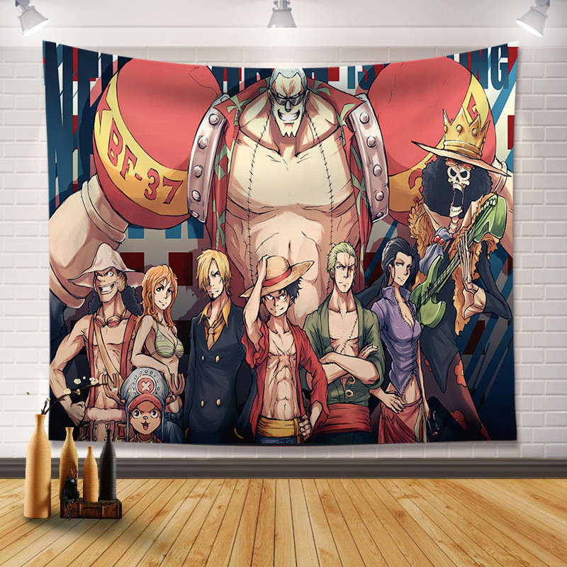 One Piece Backdrop Photography Tapestry Anime Luffy Bedroom Wall Decor ...