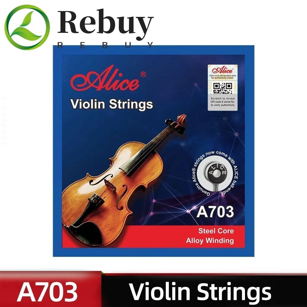 REBUY A703 Violin Strings, 4/4 3/4 1/2 1/4 1/8 E A D G Strings Alice ...
