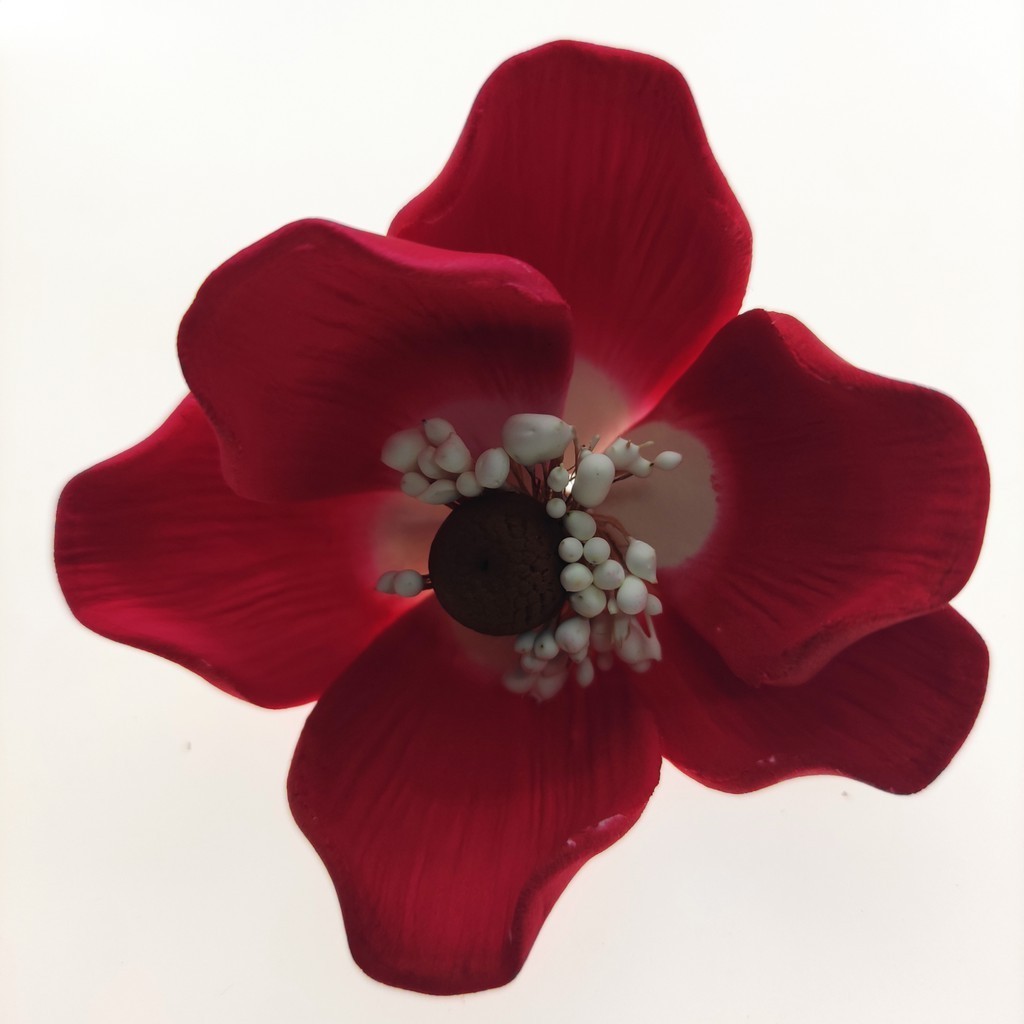 GCP Red Anemone edible flower cake cupcake topper sugar flower | Shopee ...