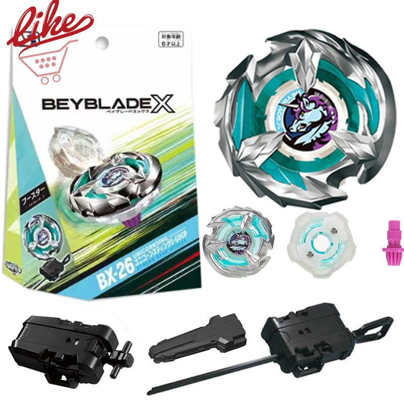 Beyblade X BX-26 Unicorn Sting Beyblade Xtreme with Launcher Grip Set ...