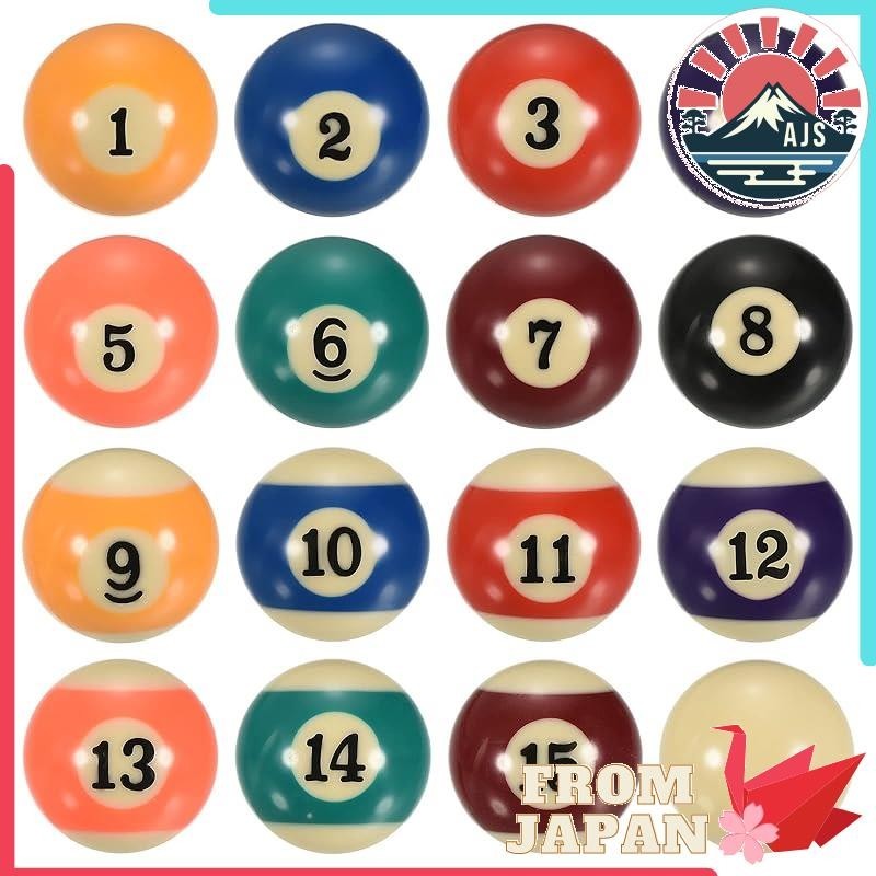 PATIKIL 38mm Mini Size Billiard Ball Set Complete with 16 balls for 1 ...