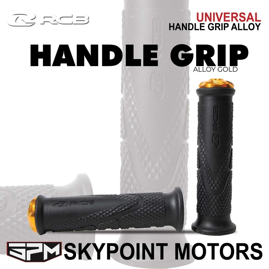RCB HANDLE GRIP ALLOY AHG88 GOLD FOR MOTORCYCLE (9712-059) | Shopee ...